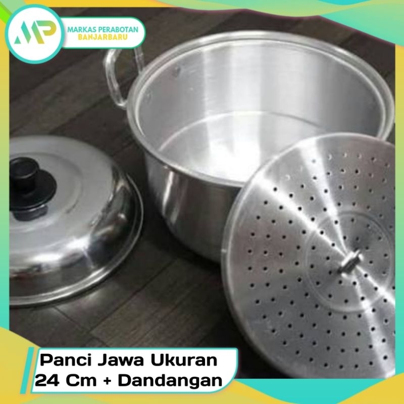 Jual Panci Jawa Ukuran 24Cm / Panci Kukus / Aluminium Jawa+ Dandangan ...