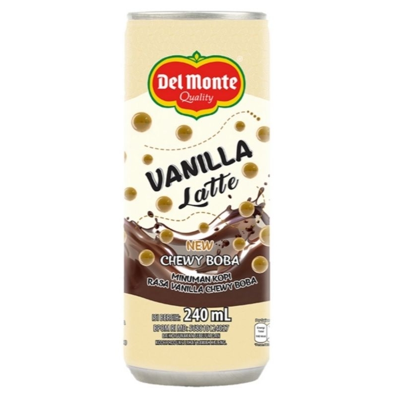 Jual Del Monte Vanilla Latte Minuman Kopi Chewy Boba 240ml | Shopee ...