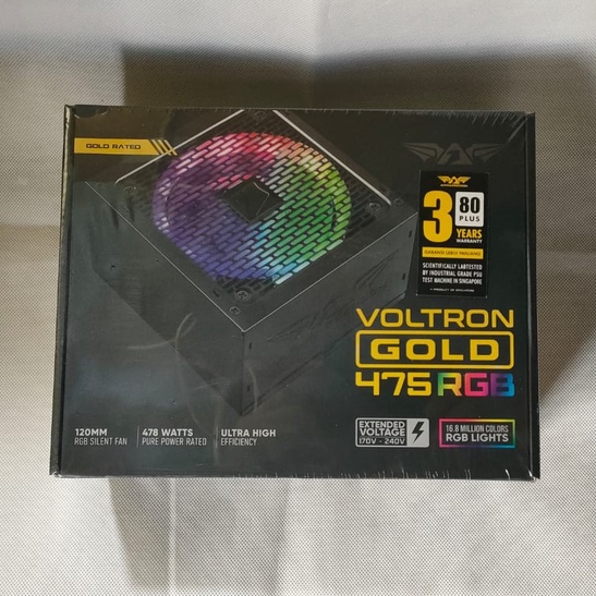 Jual ARMAGGEDDON VOLTRON 475 80+ GOLD RGB 475W POWER SUPPLY Resmi | Shopee Indonesia