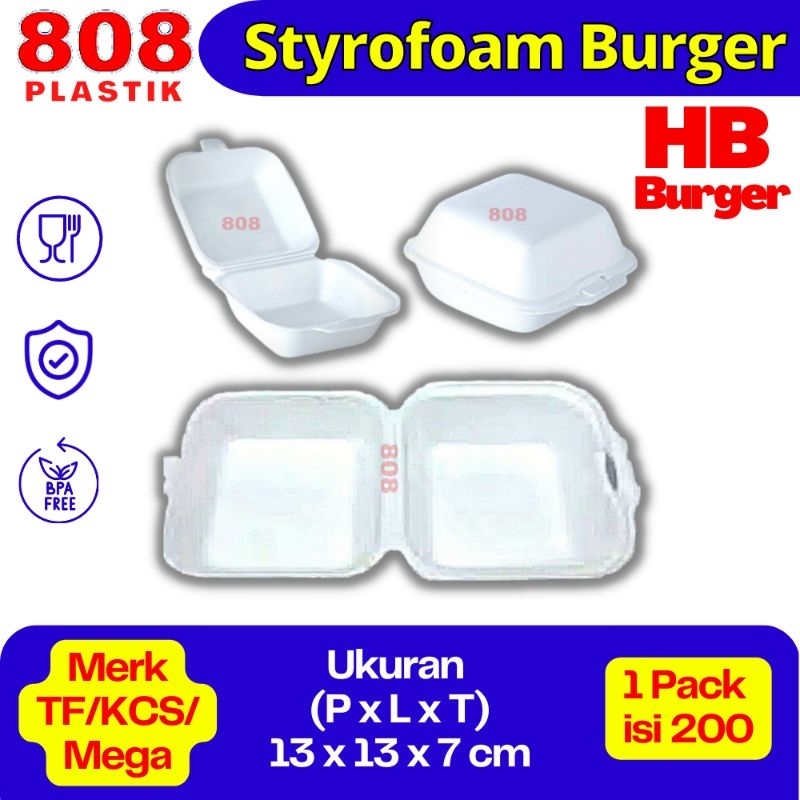 Jual Styrofoam / Sterofoam / Gabus Makanan / Lunch Box TF Burger ...