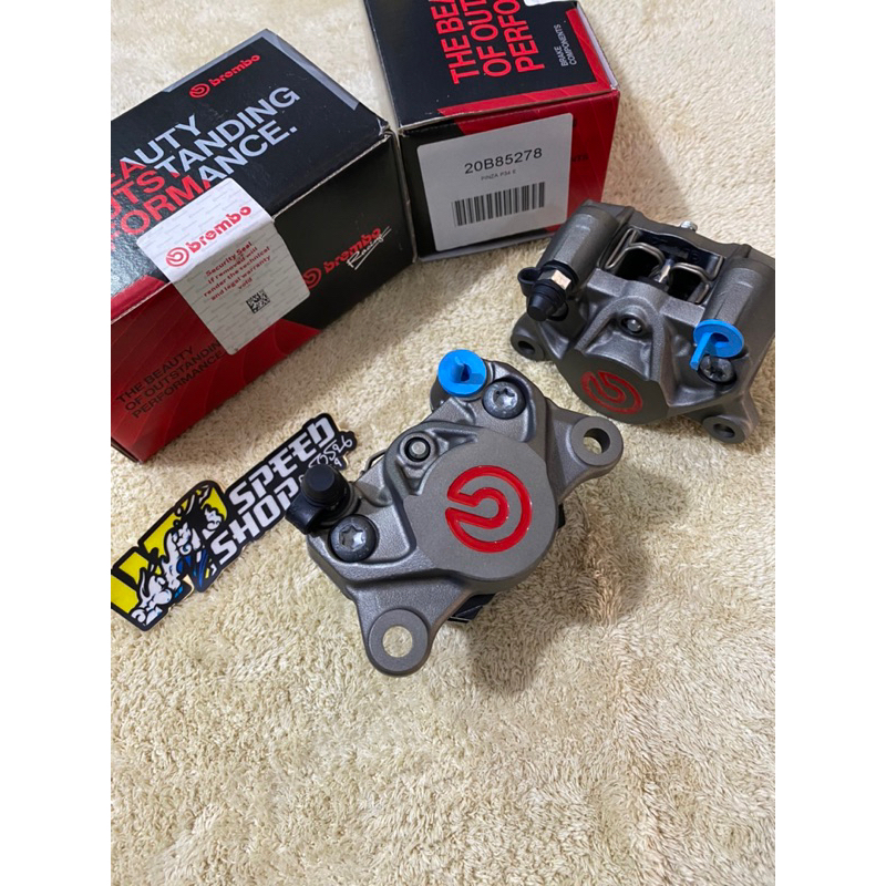 Jual kaliper brembo 2p 2piston original italy grey red logo | Shopee Indonesia