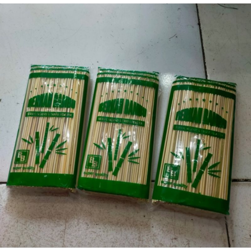 Jual Tusuk Sate /Tusuk Sate Bambu Panjang 20 Cm Isi 250 Gram(-+300pcs ...