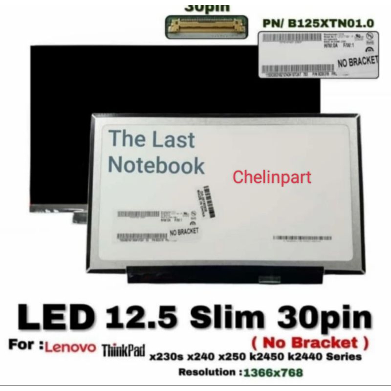 Jual Layar LED LCD Laptop LENOVO ThinkPad X240 X230 X230S X250 K2440 ...