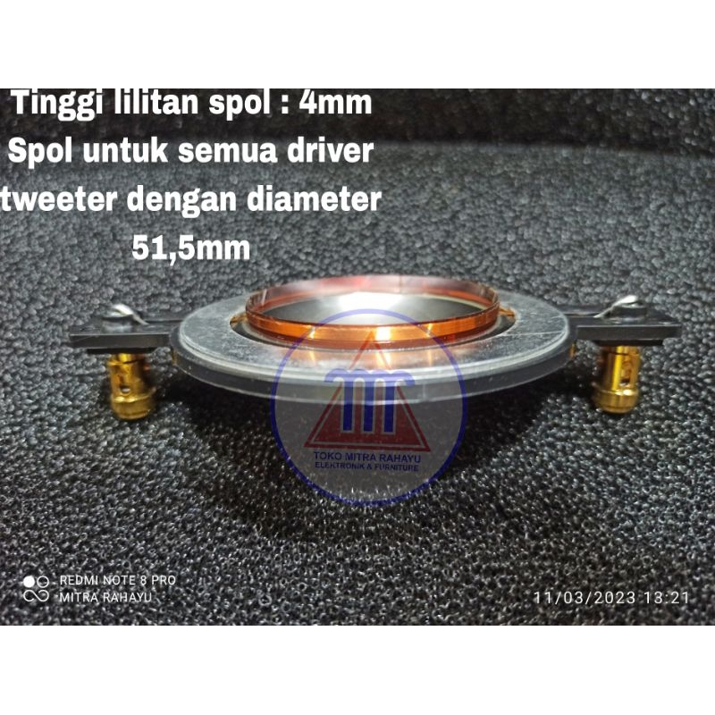 Jual SPOOL COIL 51,5/ SPOL COIL DRIVER TWETER / TWEETER 2inch Impor ...