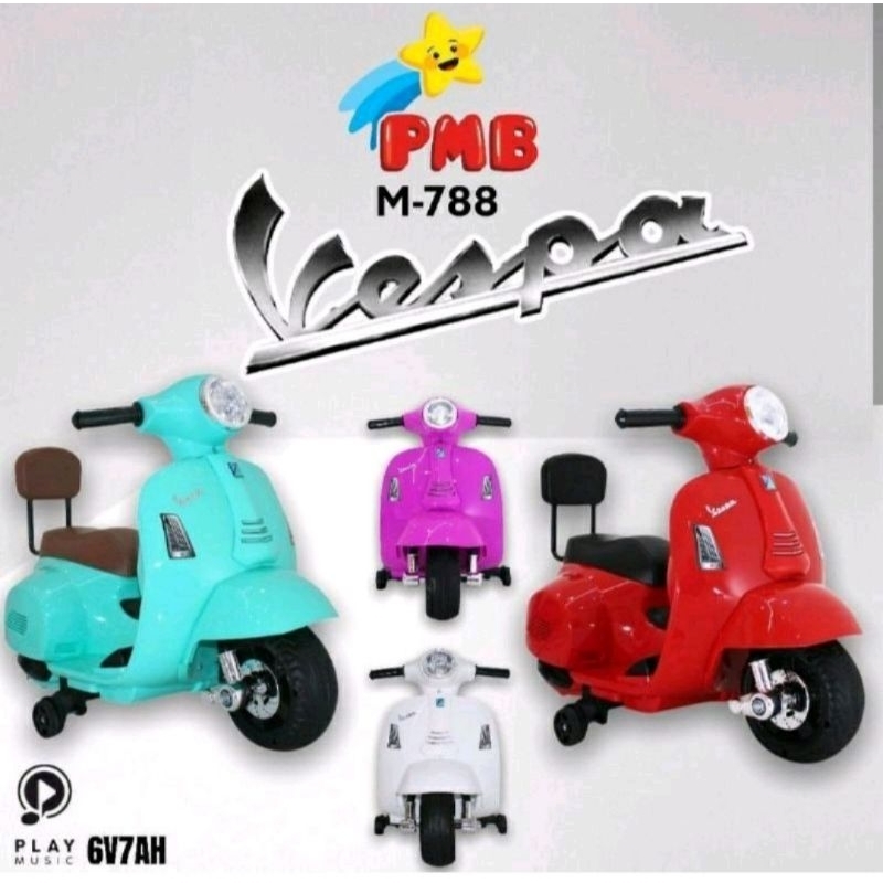 Jual Motor Vespa Aki Mainan Anak PMB M788 / M399 Box M 788 / M 399 ...