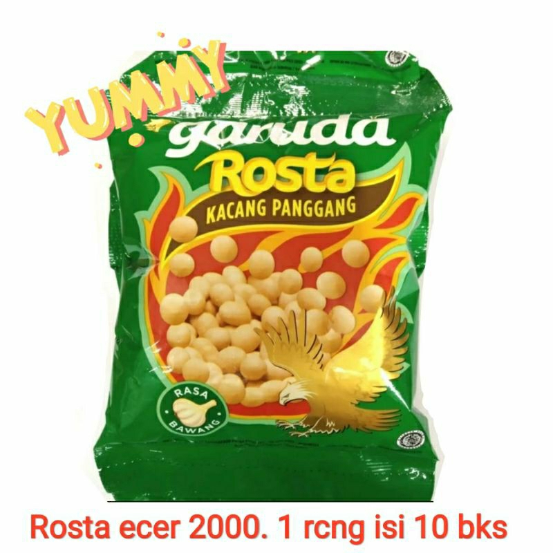 Jual rosta garuda kacang panggang rasa bawang | ecer 2000 isi 10 bks | Shopee Indonesia