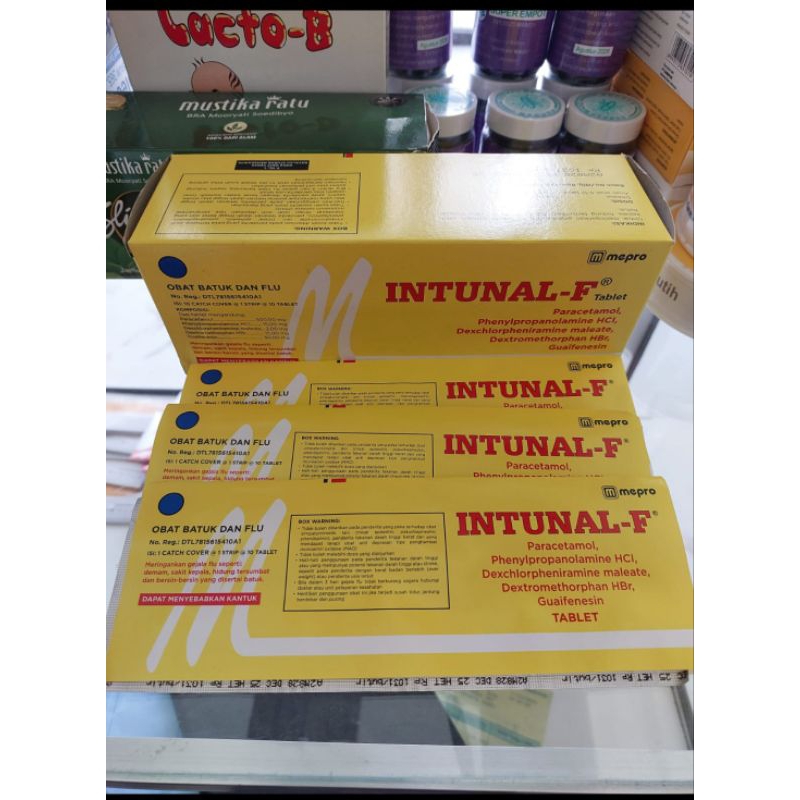 Jual intunal F isi 1 strip@10 tab | Shopee Indonesia