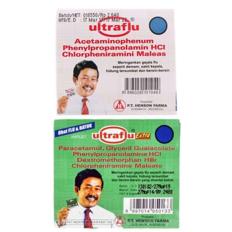 Jual ULTRAFLU 1 STRIP ULTRAFLU EXTRA ULTRAFLU HIJAU 1 STRIP ISI 4 ...