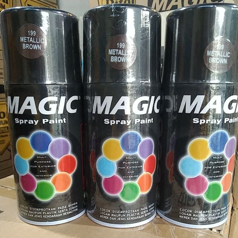 Jual pilok pilox magic spray paint magic metallic brown 199 300cc ...