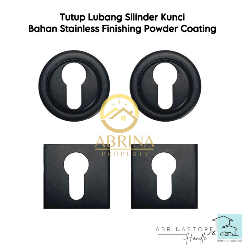Jual tutup silinder kunci stainless warna hitam doff ring penutup kunci ...