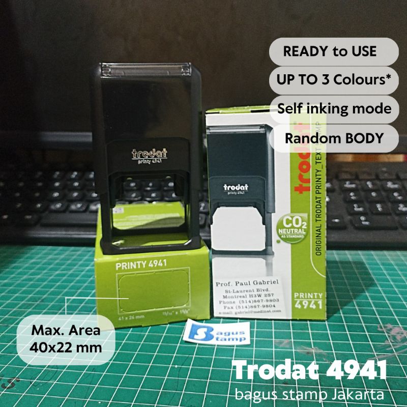 Jual Stempel Trodat Printy 4941 Warna Custom Design Otomatis | Shopee Indonesia