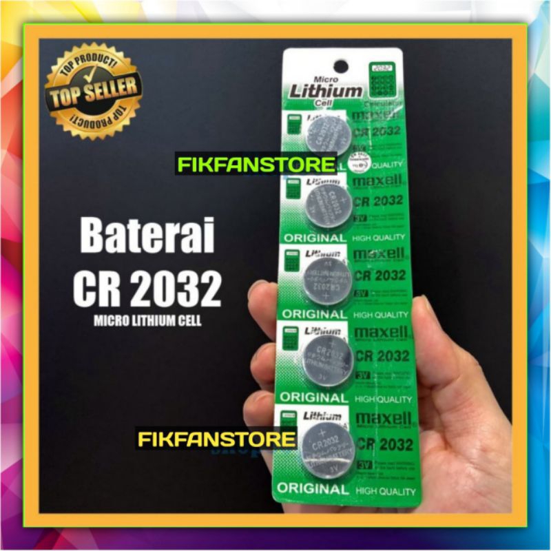 Jual Baterai cr 2032 Lithium Battery 1 Strip isi 5 pcs | Shopee Indonesia