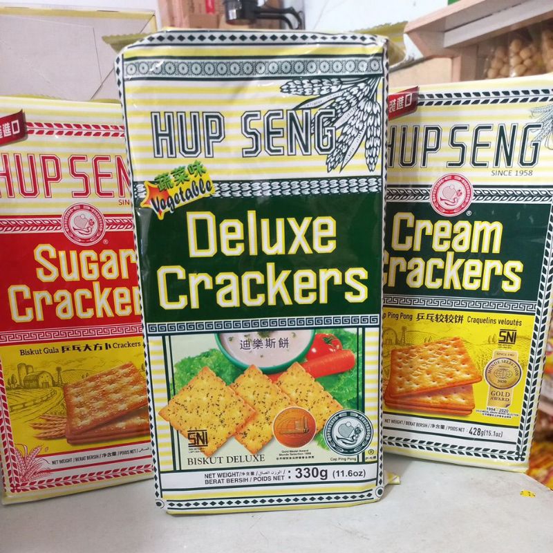 Jual HUP SENG / HUPSENG BISCUIT / BISKUIT CREAM ASIN / SUGAR MANIS ...