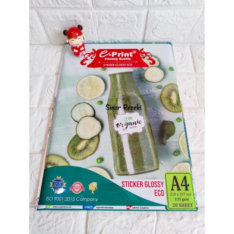 Jual 135gsm!! Glossy sticker paper 135gsm/kertas stiker glossy/glossy ...