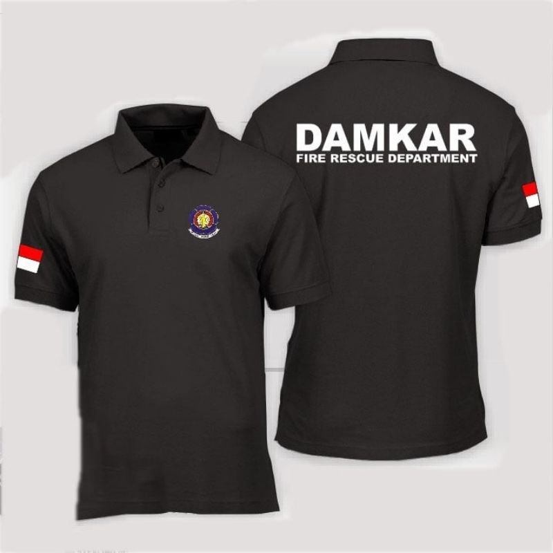 Jual BAJU POLO DAMKAR FIRE RESCUE DEPARTMENT | Shopee Indonesia