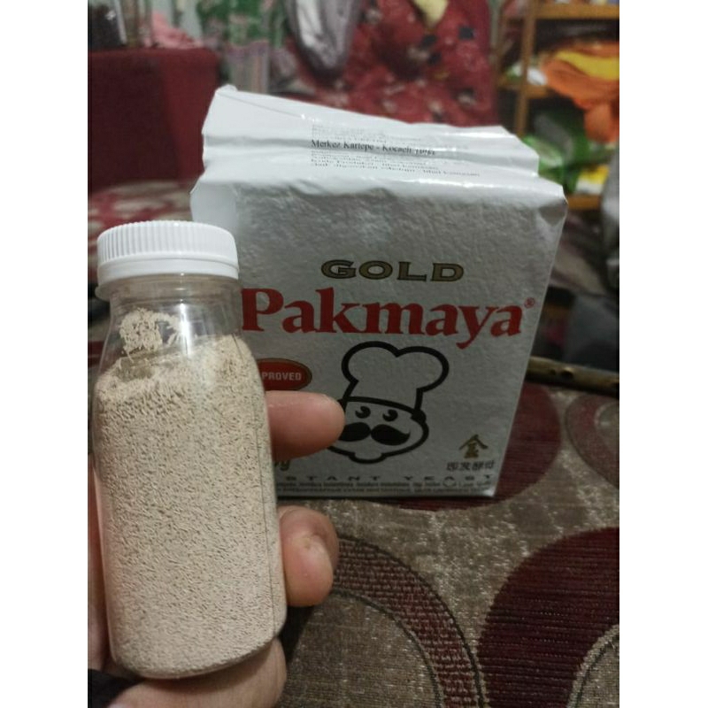Jual Pakmaya ragi instan kering gold 50 / 100 gram repack kemasan botol ...