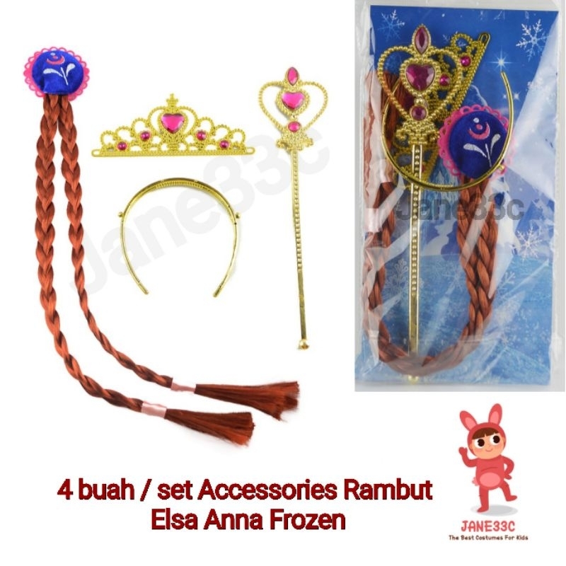 Jual 4 buah/set accessories rambut frozen elsa anna | Shopee Indonesia