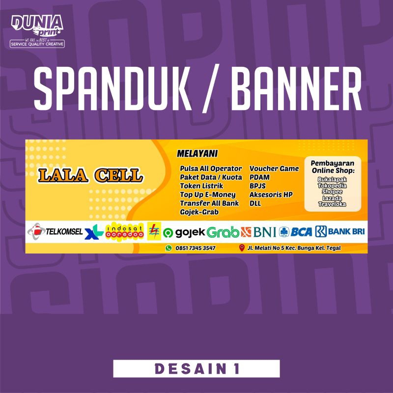 Jual CETAK BANNER ATAU SPANDUK BAHAN FRONLITE 280/340 GLOSSY DOFF ...