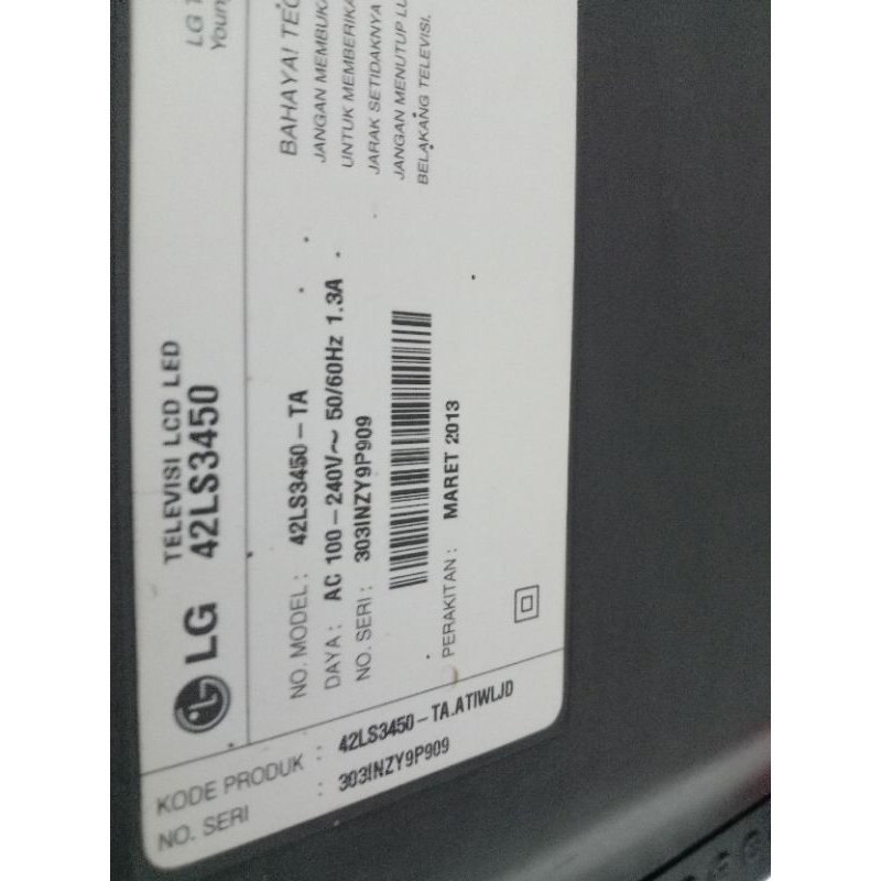 Jual Panel layar tv LG 42LS3400 normal original | Shopee Indonesia