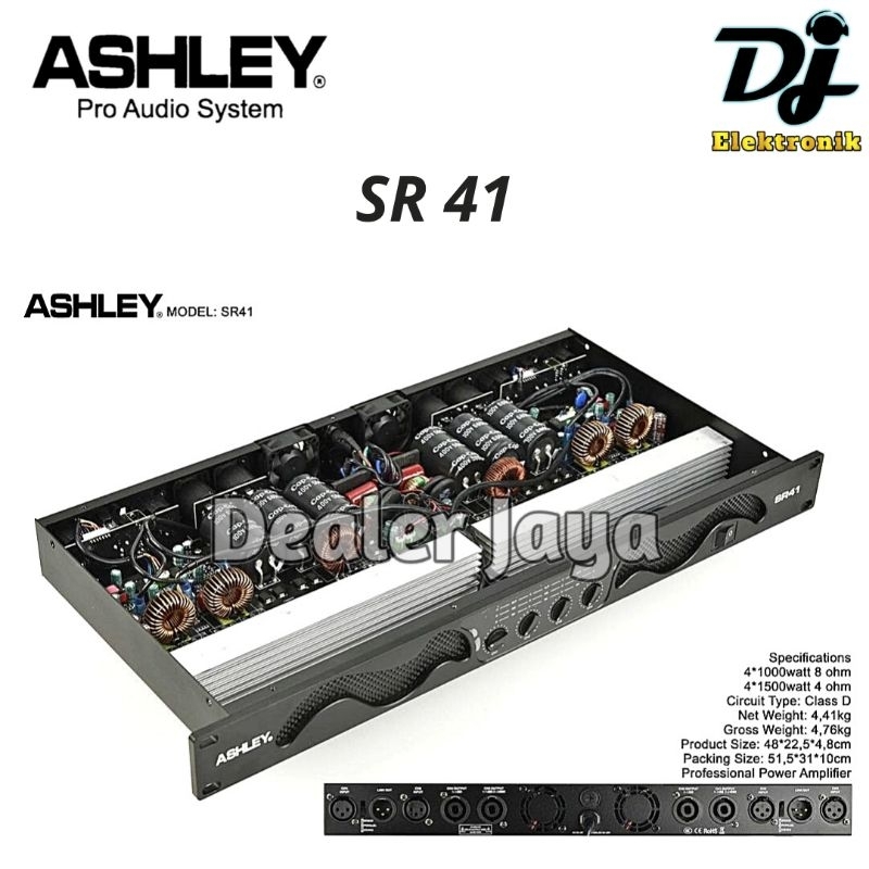 Jual Power Amplifier Ashley SR 41 / SR41 - 4 channel | Shopee Indonesia