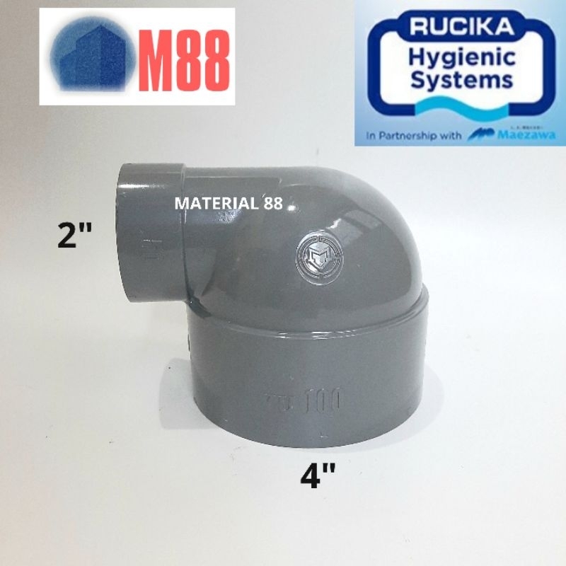 Jual Keni 4x2 inch RUCIKA VUL 90 Increaser Elbow 4 x 2 Knie L Special Fitting | Shopee Indonesia