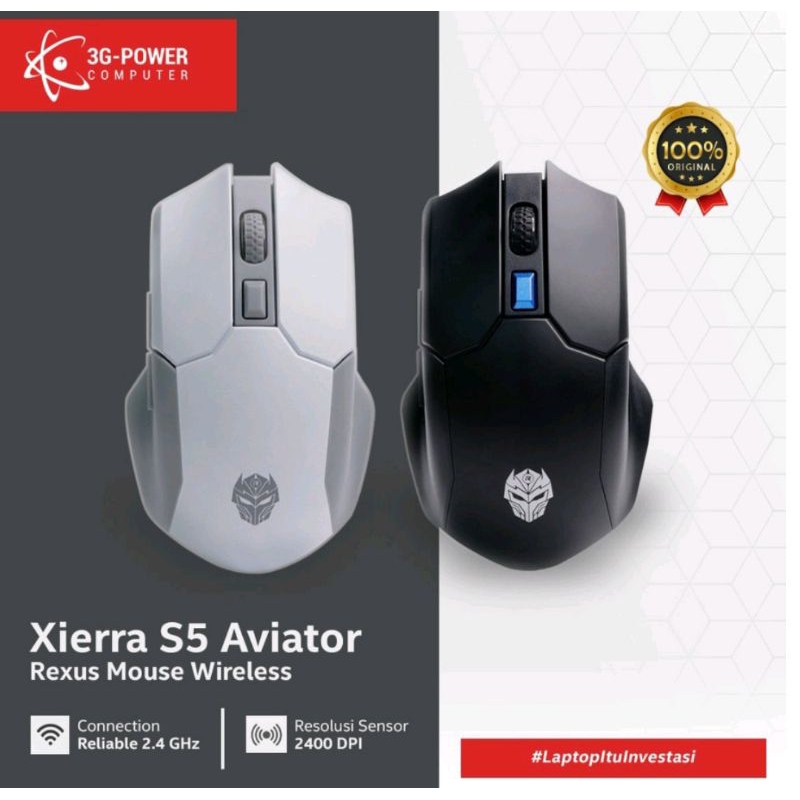 Jual Mouse Wireless Rexus Xierra S5 Aviator | Shopee Indonesia