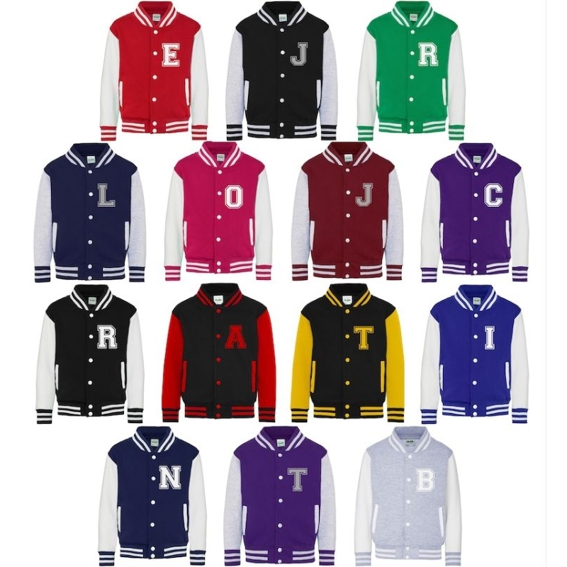 Jual Jaketin Aja - Personalised Initials CUSTOM Varsity Jacket Big Size ...