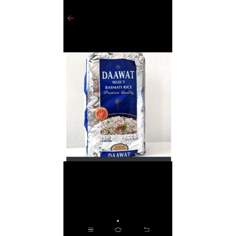 Jual Daawat select Basmati Rice 1 kg | Shopee Indonesia