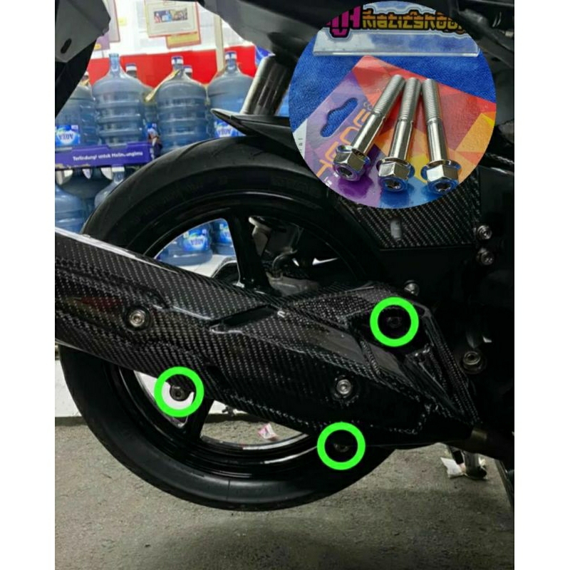 Jual Baut knalpot baut arm ke kenalpot vario 125 vario 150 pcx 150 pcx 160 nmax aerox stainlesss ...