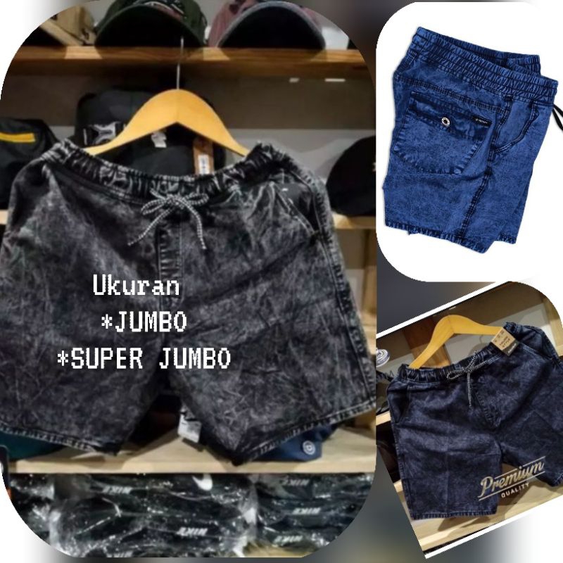 Jual CELANA PENDEK BROTSHOT JEANS JUMBO XXL SUPER MUAT BB MAX 100KG | Shopee Indonesia