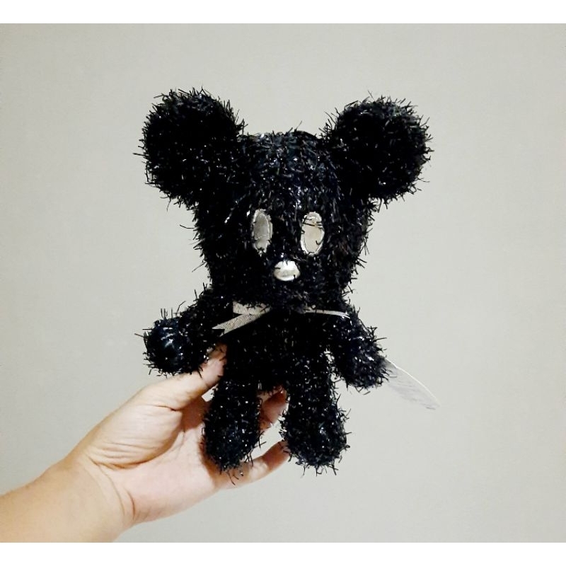 Jual Boneka Mickey Mouse Hitam Mata Silver Original Disney Sega Size 20 ...