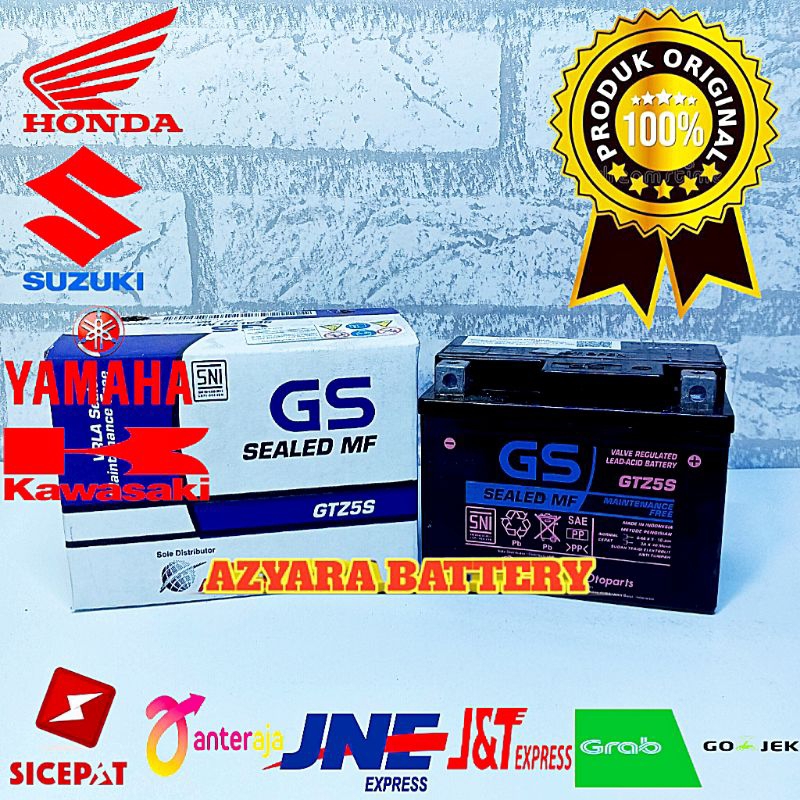 Jual AKI MOTOR GS ASTRA TYPE GS MF GTZ5S 12V-3,5AH | Shopee Indonesia