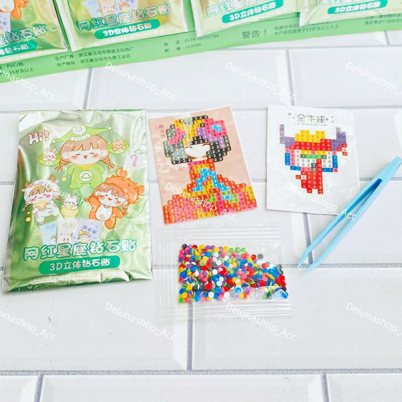 Jual Mainan stiker manik DIY menempel sticker manik diamond | aktivitas ...