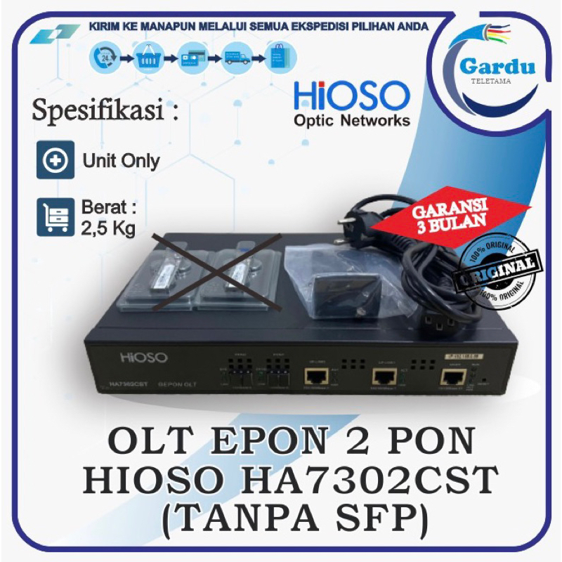 Jual OLT EPON 2 PON HIOSO HA7302CST Include SFP EPON PX+++ 7 Db, 8 Db ...
