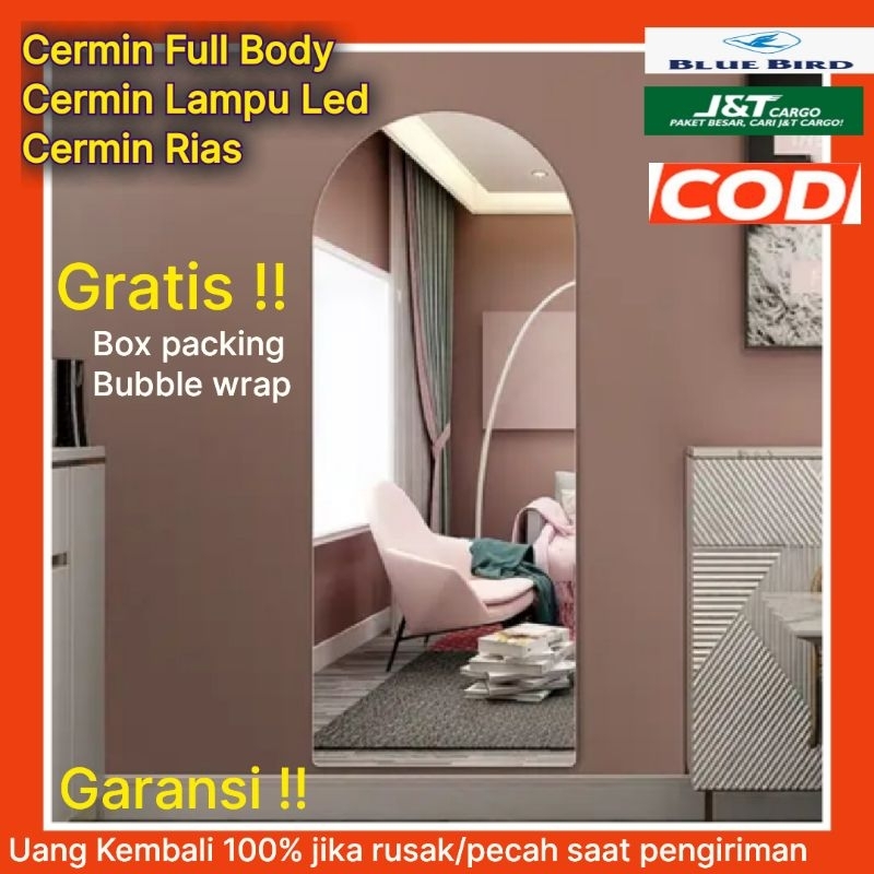 Jual Kaca Cermin Besar Cermin Lampu Oval Bulat Led Aestetick Wastafel ...