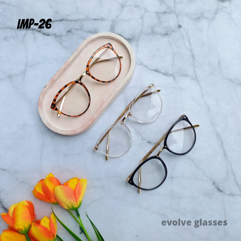 Jual EVOLVEGLASSES ( AR - 32 ) KACAMATA FRAME CEWEK NOSEPAD MURAH ...