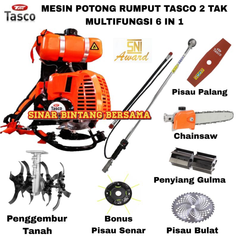 Jual MESIN POTONG RUMPUT TASCO 2 TAK MULTIFUNGSI 6 JENIS MATA PISAU ...