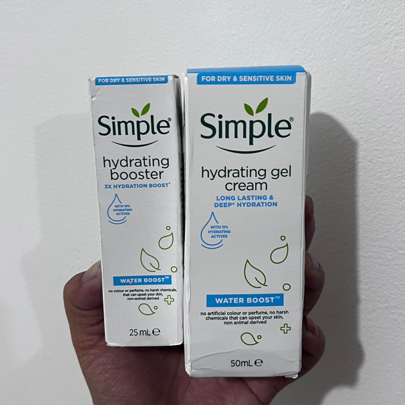 Jual Simple Water Boost Hydrating Booster 25 ml Gel Cream 50 ml ...