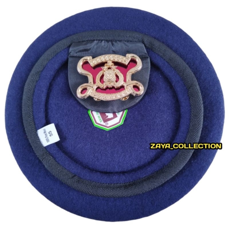 Jual Baret camel brimob + emblem brimob | baret biru dongker | baret ...