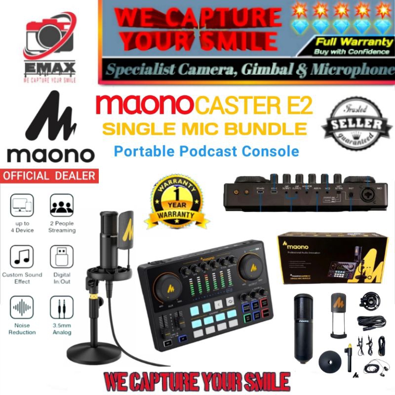 Jual MAONO Caster AU-AME2 New Version Soundcard Mixer Podcast Console ...