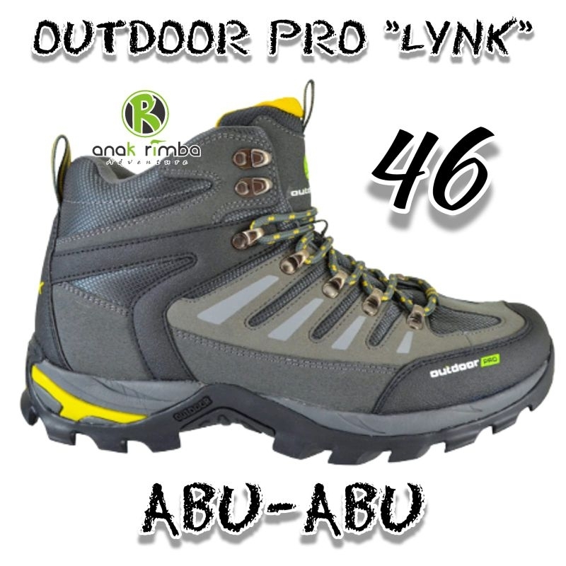 Jual SEPATU OUTDOOR PRO LYNK ABU-ABU SEPATU ADVENTURE | Shopee Indonesia