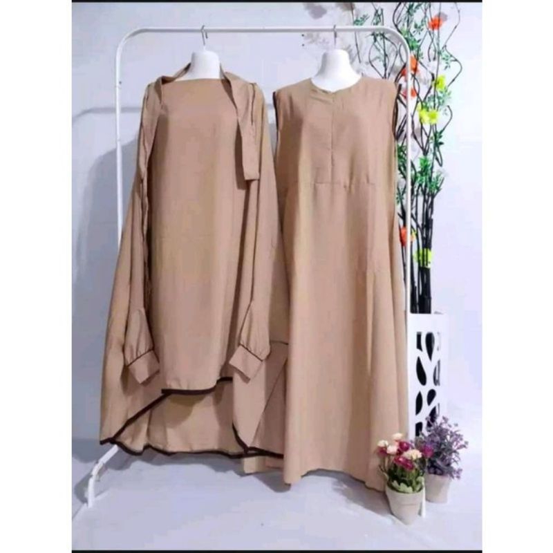 Jual set gamis cadar • French khimar • set gamis French khimar • set ...
