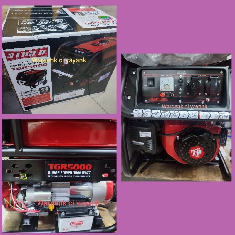 Jual Genset 3000 watt generator Tiger tgr 5000 original termurah ...