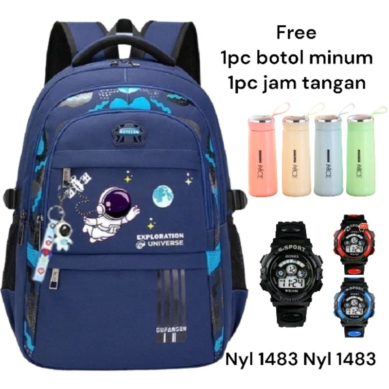 Jual Tas sekolah anak laki laki astronot tas ransel untuk anak SD SMP | Shopee Indonesia