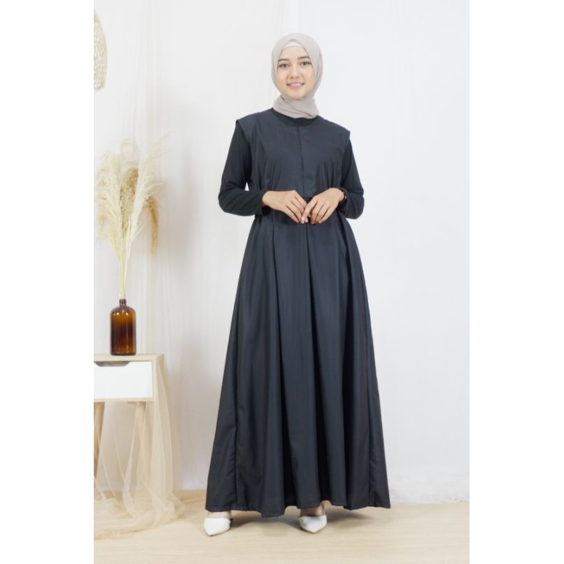 Jual BATIK FAATIN | Gamis Polos Inner Toyobo Tanpa Lengan | Shopee ...