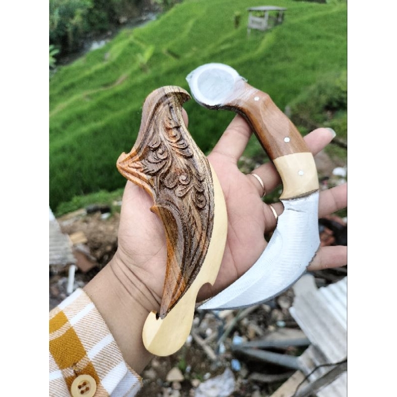 Jual pisau kerambit ukir,kerambit silat bela diri | Shopee Indonesia