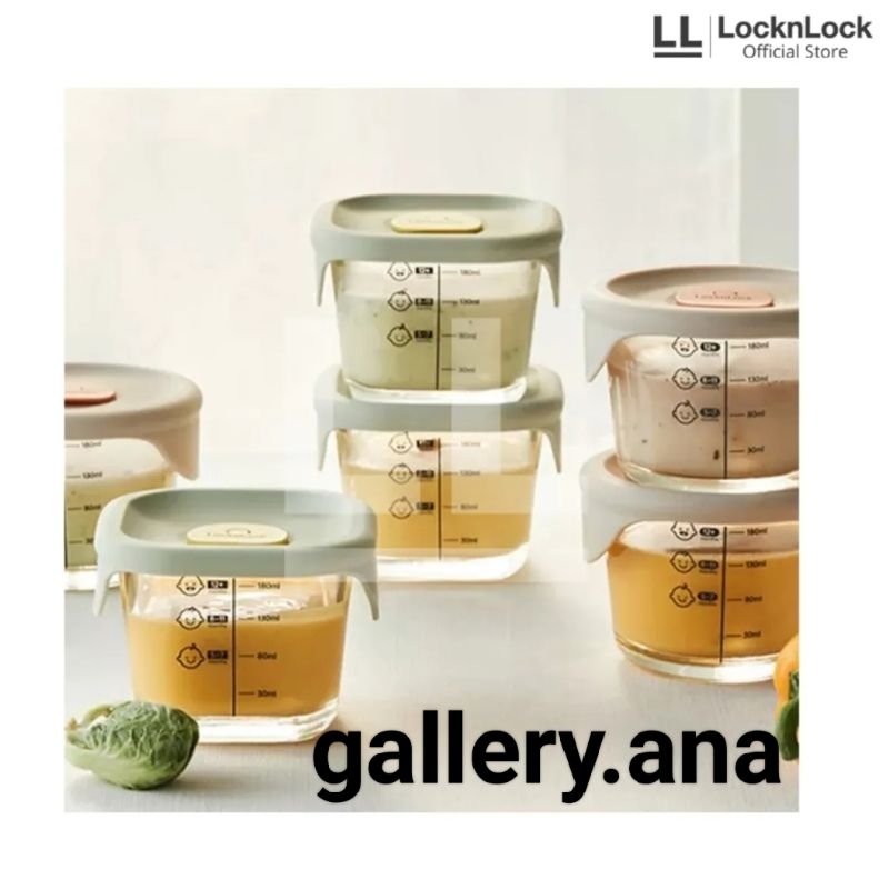 Jual Locknlock baby food containers set of 3 pcs 260ml / 230ml / 170ml ...