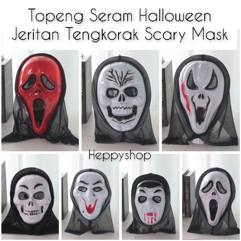 Jual Topeng Seram Halloween Jeritan Tengkorak Scary Mask | Shopee Indonesia