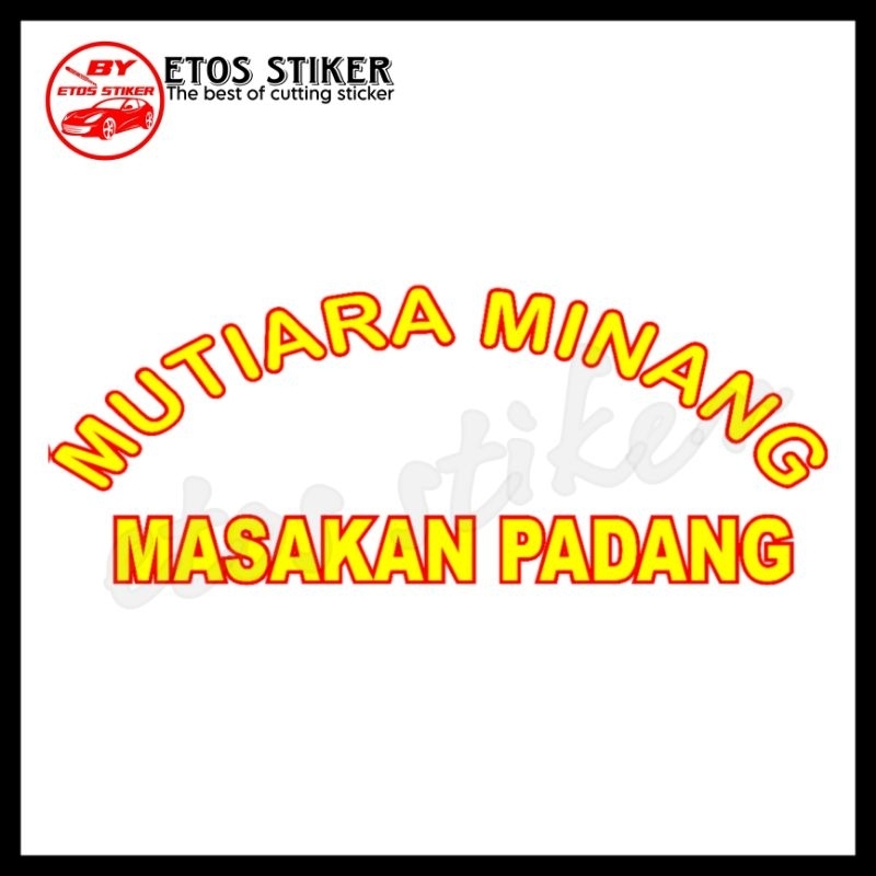 Jual stiker tulisan masakan padang custom cutting sticker rumah makan ...
