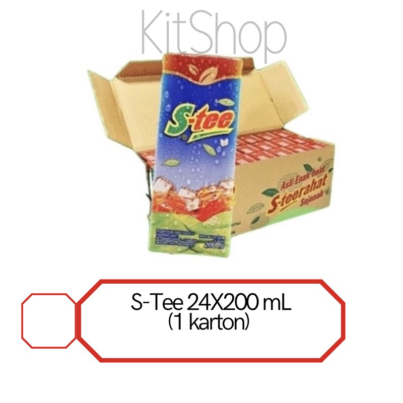 Jual S-Tee Teh Botol Kotak 200ml (24 buah) | Shopee Indonesia
